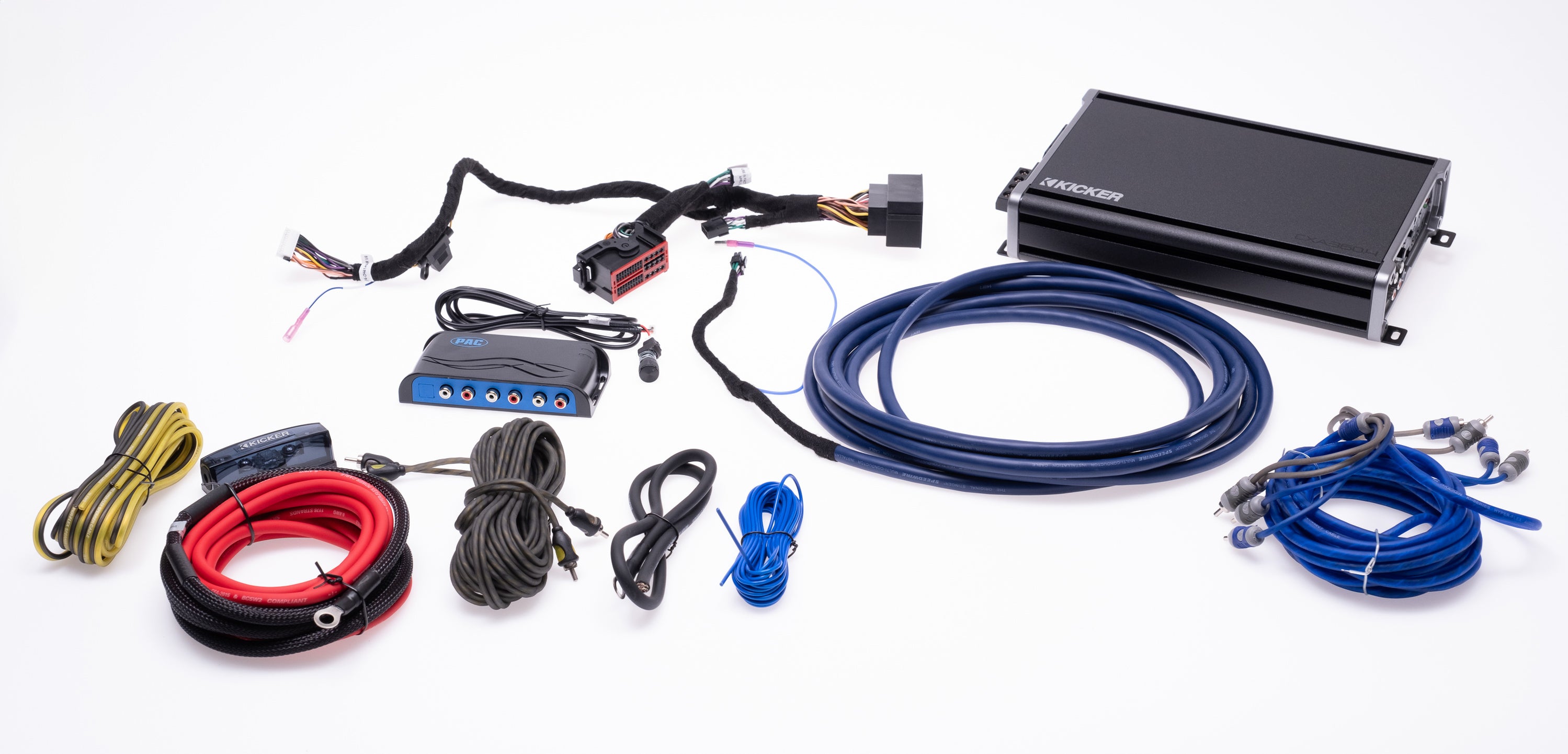 Kicker Complete 4-Channel Amp Kit Bundle | '18- '23 JL Wrangler/ '20-