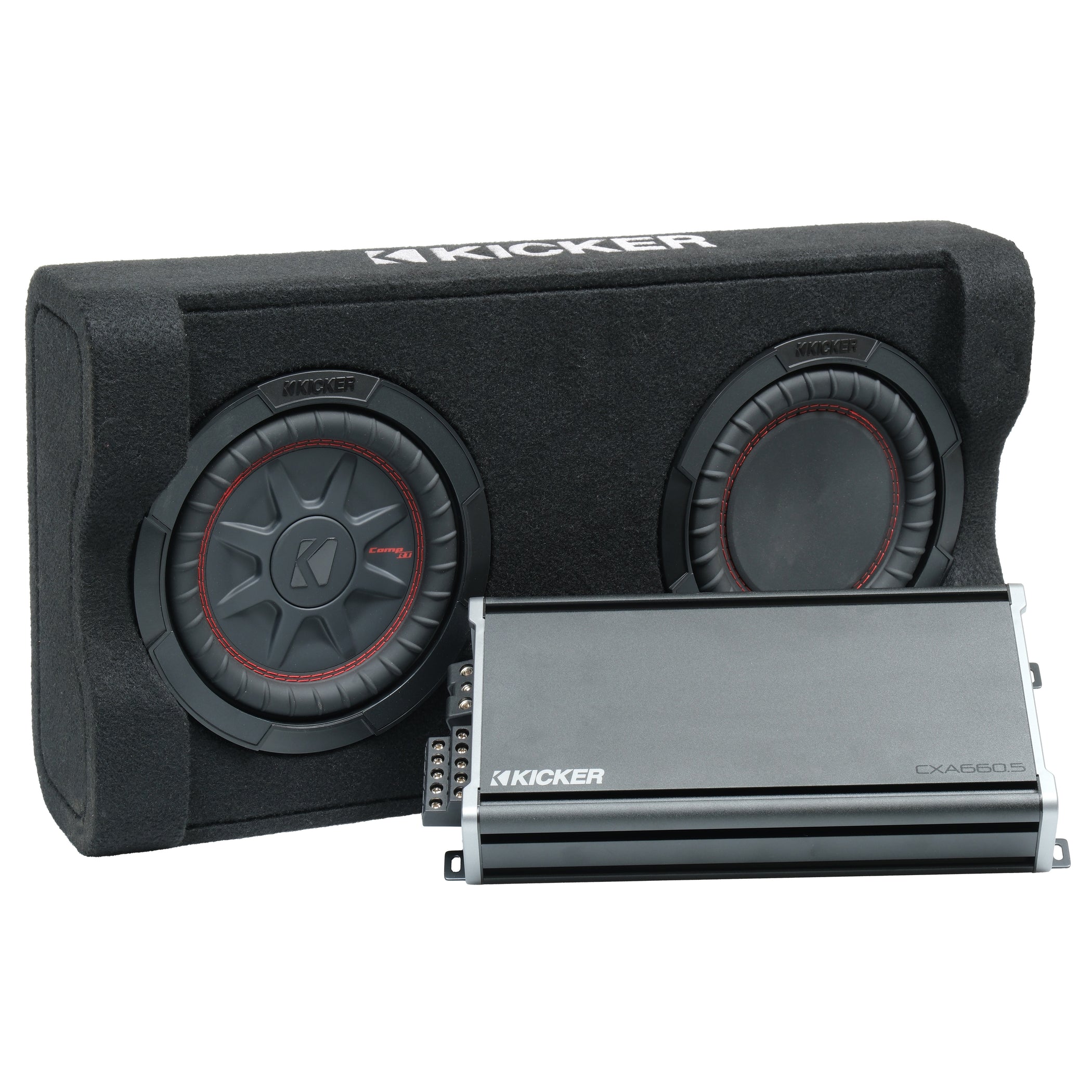 Kicker Plug & Play Full System 5 Channel Amplifier and Subwoofer Bundl ...