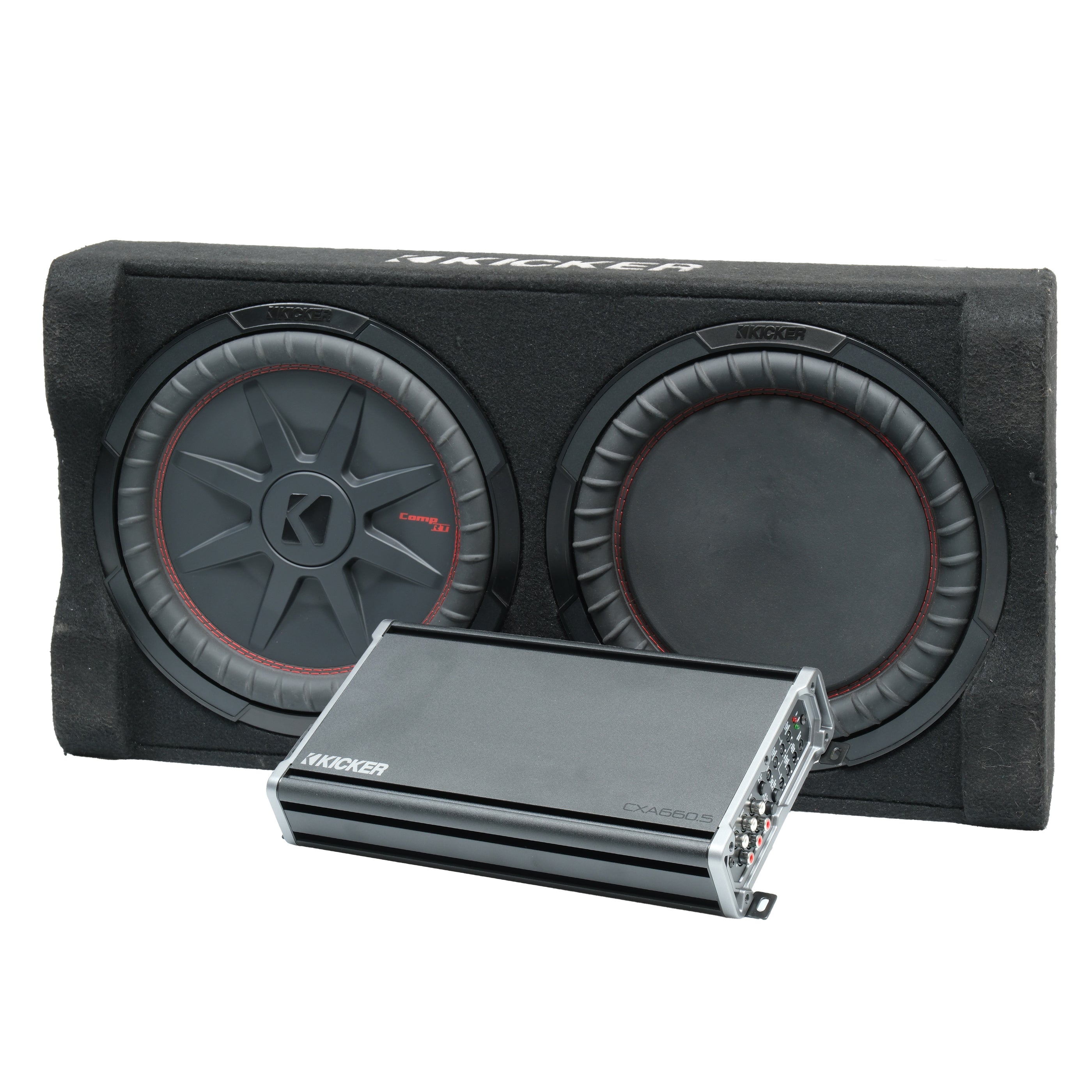 Kicker Plug & Play Full System 5 Channel Amplifier and Subwoofer Bundl ...