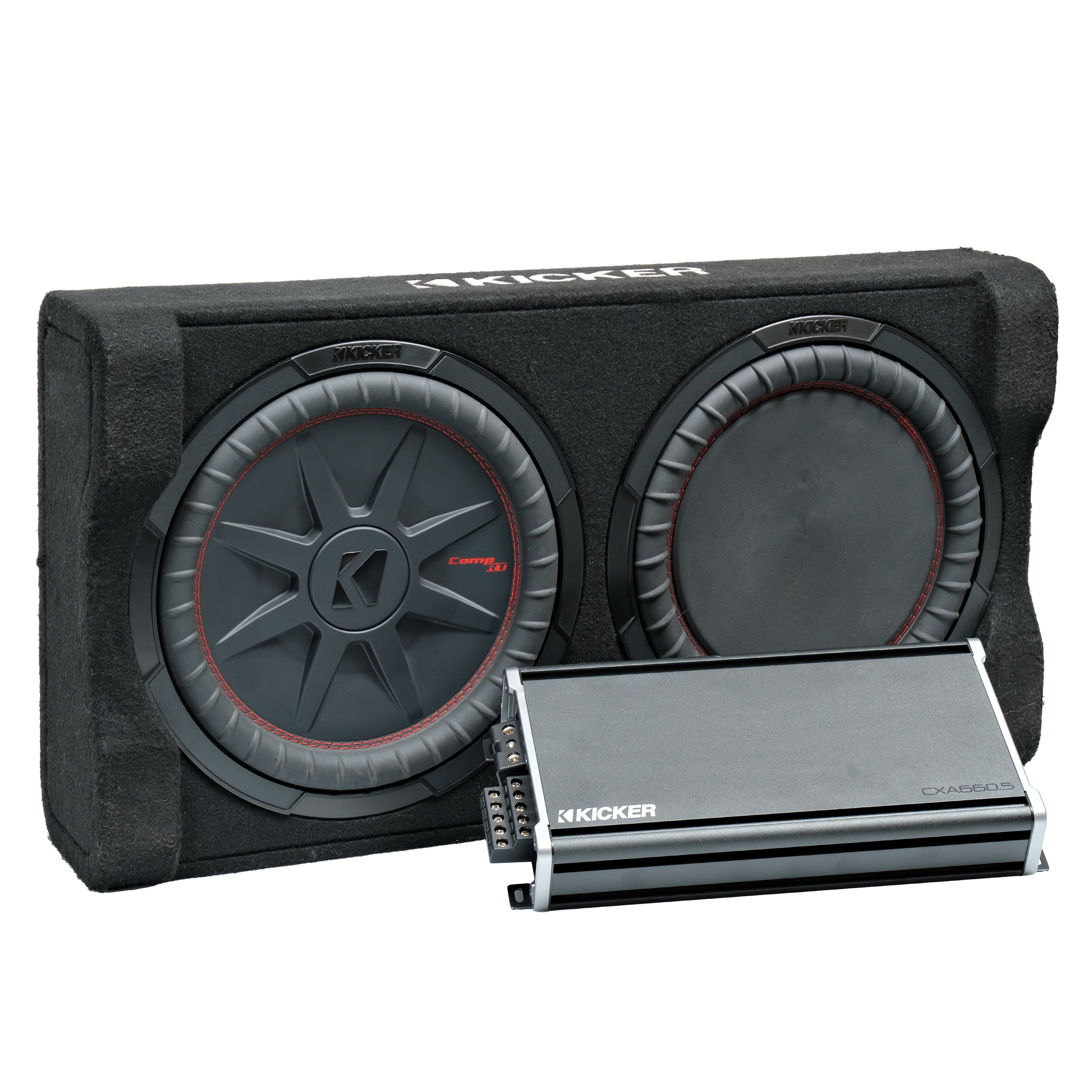 Kicker Plug & Play Full System 5 Channel Amplifier and Subwoofer Bundl ...