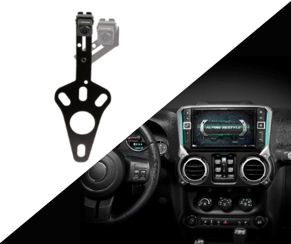 Alpine Restyle I509-WRA-JK 9" and Alpine HCE-RCAM Backup Camera Bundle ...