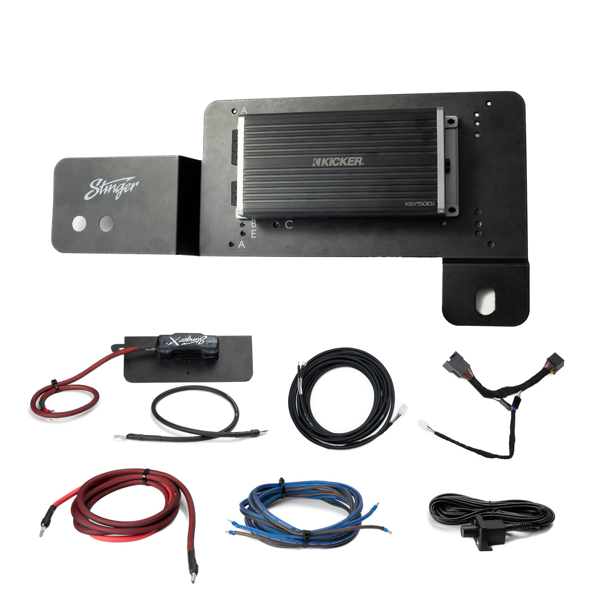 Kicker Plug & Play Mono Key Amp Bundle 2 & 4-Door (NON B&O System ...