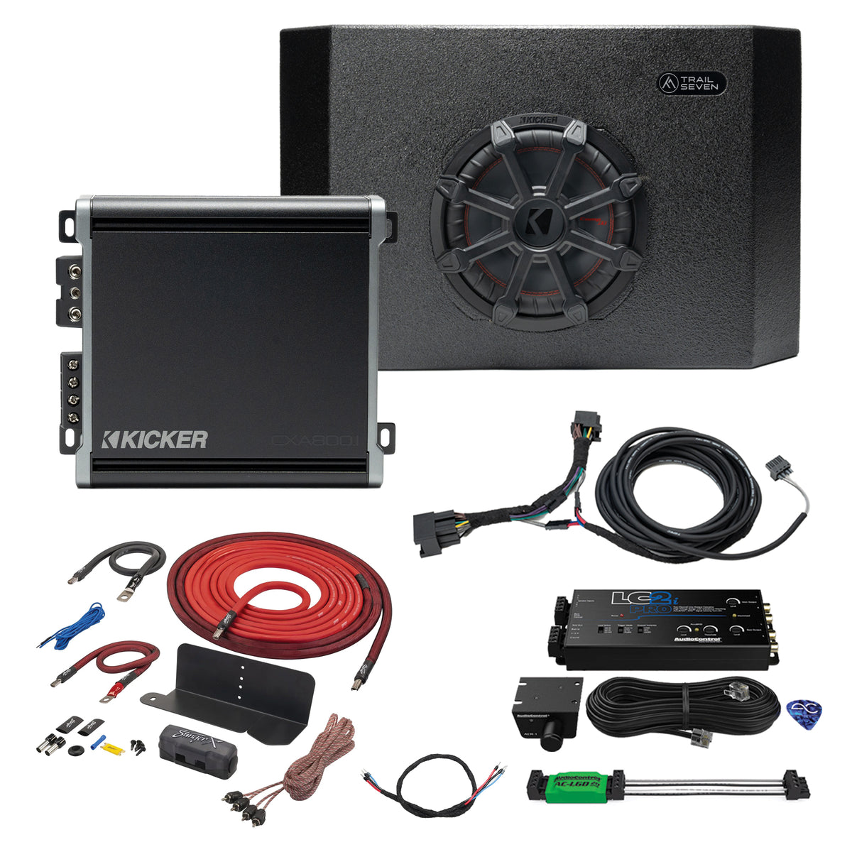 Kicker Plug & Play 12" Tailgate Subwoofer w/ Mono Amp Bundle (NON B&O ...